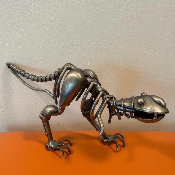 not available | Art | T Rex Dinosaur Handmade Metal Sculpture Welded ...